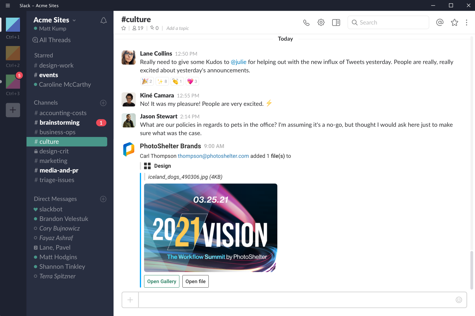 PhotoShelter Integration for Slack – PhotoShelter for Brands Support Center